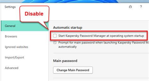 How To Disable Kaspersky VPN Password Manager