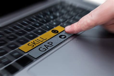 Text Showing Inspiration Skill Gap Internet Concept Refering To A