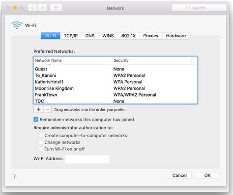How Can I Better Sort And Set Wifi Network Preferences On Mac Ask Different