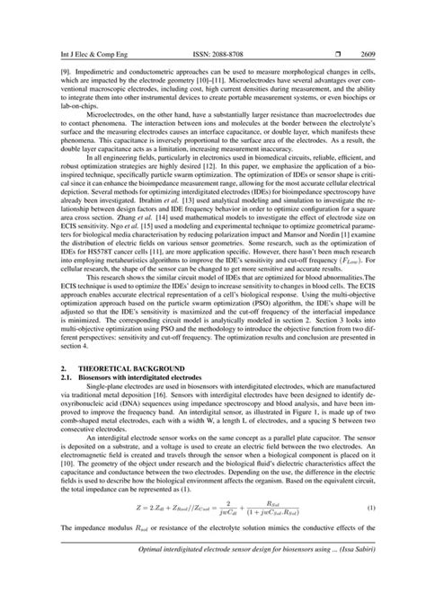 Optimal Interdigitated Electrode Sensor Design For Biosensors Using Multi Objective Particle