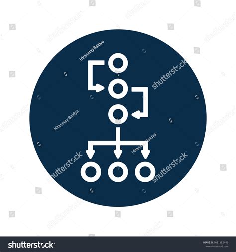 Planning Scheme Workflow Icon Deep Blue Stock Vector Royalty Free