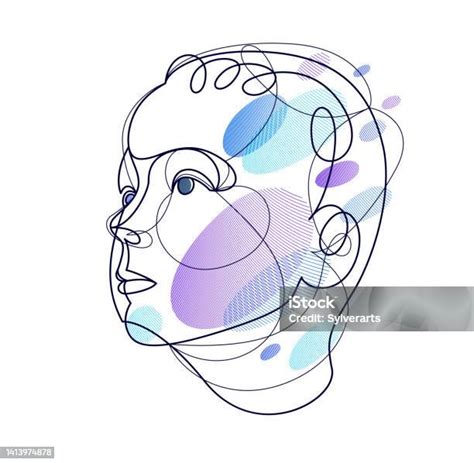 고립 된 어린 아이 소년 선형 벡터 일러스트레이션의 초상화 유아 아이 예술적 라인 아트 드로잉 감정에 대한 스톡 벡터 아트 및 기타 이미지 Istock