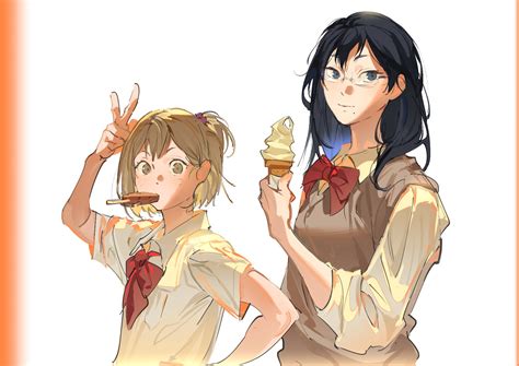 Shimizu Kiyoko And Yachi Hitoka Haikyuu Drawn By Atie1225 Danbooru