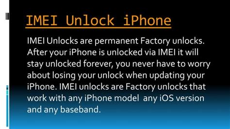 Imei Unlock Iphone Ppt