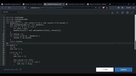 Max Nutrition Codechef Solution Youtube
