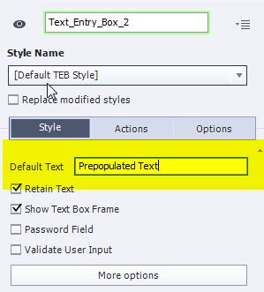 Pre Populate Text Entry Box Adobe Product Community