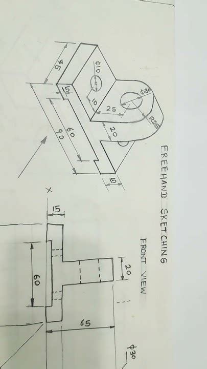 Engineering Graphicsdrawing Freehand Sketching Shorts Youtube