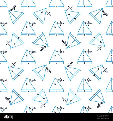 A 1 2bh Vector Area Of A Triangle Concept Creative Seamless Pattern