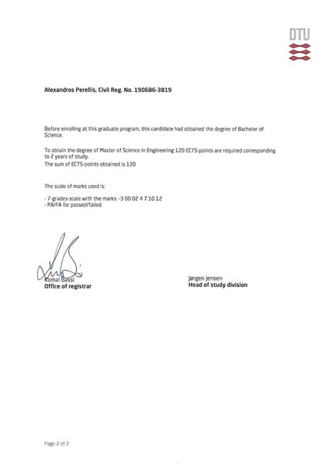 Msc Transcript A Perellis Pdf