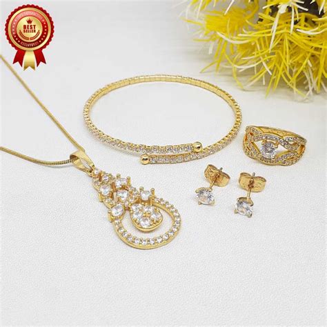 Jual Mytitanium Set Xuping Lapis Emas Modek Kekinian Wanita Dewasa