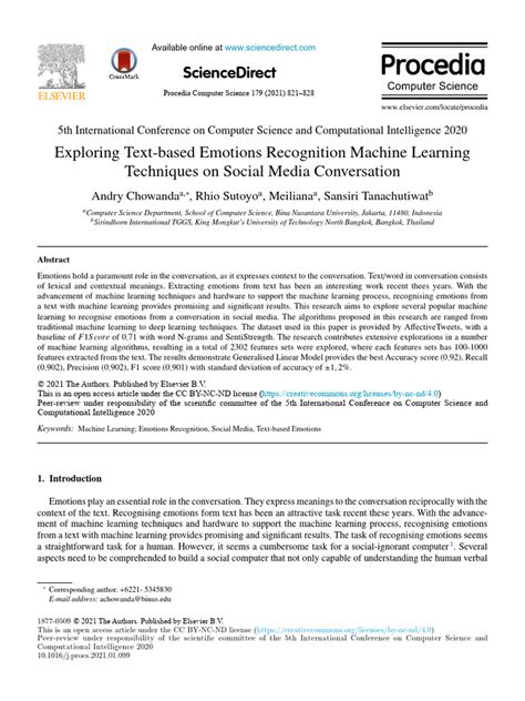 Exploring Text Based Emotions Recognition Machine Pdf Artificial Neural Network Support