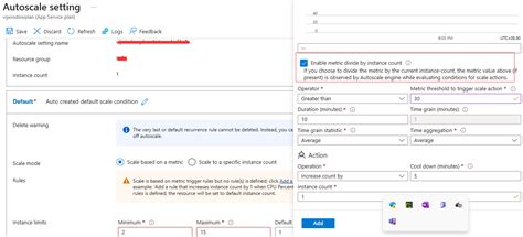 Azure App Plan Autoscaling Confused By Default Settings Stack Overflow
