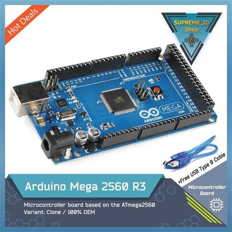 Jual Microcontroller Processor Arduino Mega Avr Atmega 2560 Oem Clone