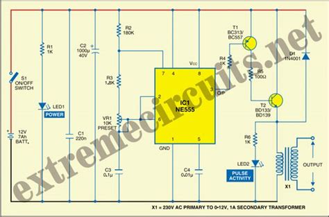 Electric Fence Charger Schematic