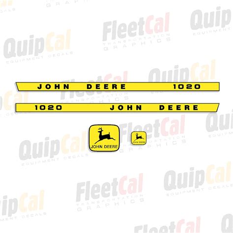 John Deere 1020 Tractor Marking Decal Set Truck And Equipment Decals