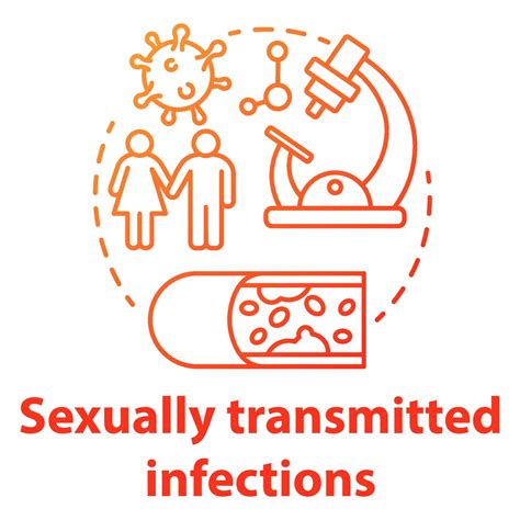 Infecciones De Transmisión Sexual Icono Rojo Degradado Concepto