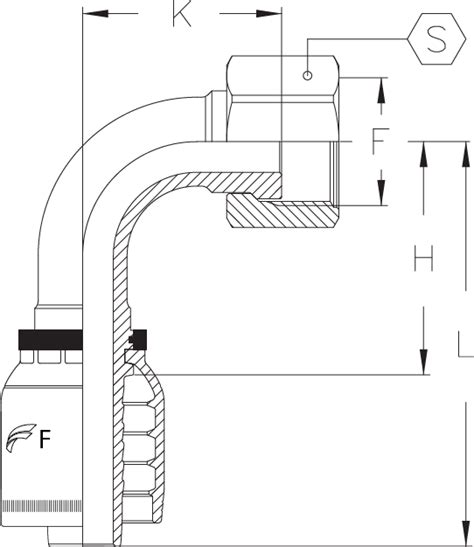 F10 08ff90s Ff90s Female Swivel 90 Elbow Short Drop Echelon Supply