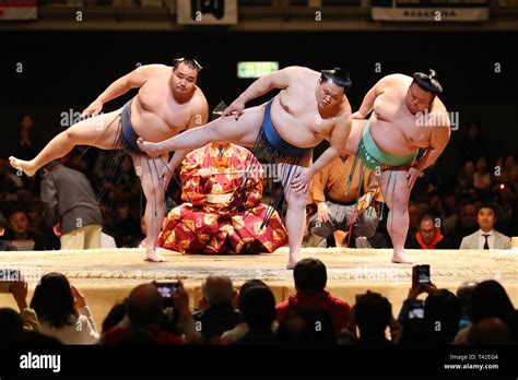 Kanagawa Japan 12th Apr 2019 L R Kakuryu Tamawashi Takakeisho