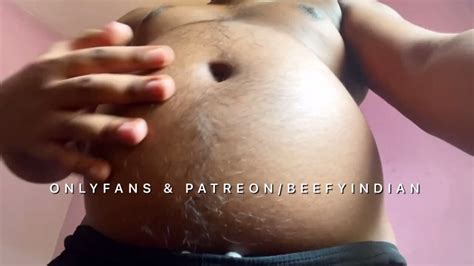 Big Growing Belly Slaping And Belly Button Play