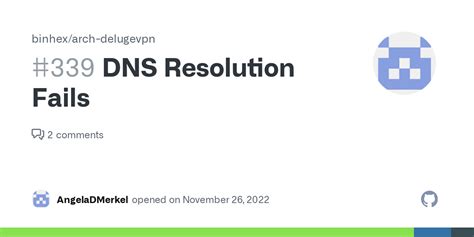 Dns Resolution Fails · Issue 339 · Binhexarch Delugevpn · Github