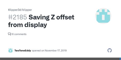 Saving Z Offset From Display Issue Klipper D Klipper GitHub