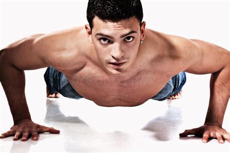 Fitness Man Doing Push Ups Stock Image Image Of Latin 2358037