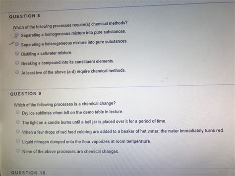 Solved QUESTION Which Of The Following Processes Chegg