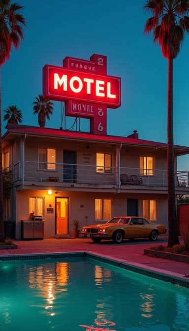 Free Vintage Motel Night Image Download At Stockcake