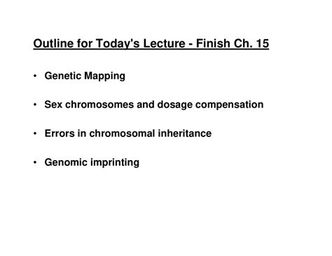 Genetic Mapping Sex Chromosomes And Errors In Chromosomal Inheritance