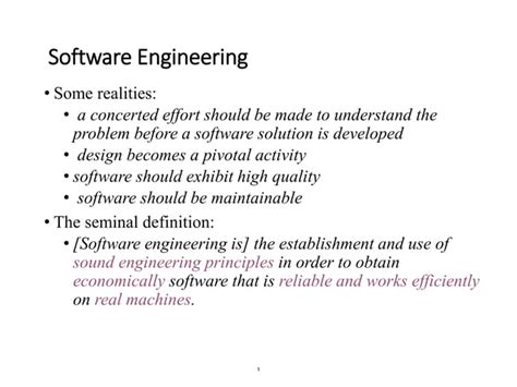 Introduction To Software Engineering Ppt