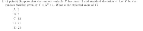 Solved 2 3 Points Suppose That The Random Variable X Has