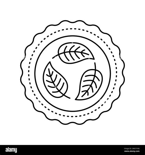Biodegradable Logo Color Line Icon Composting Vector Isolated Element