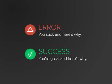 dailyui 011 error success message by chris bill on dribbble