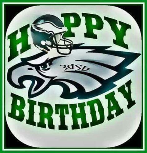 Philadelphia Eagles Happy Birthday Sign Birthday Card For Football