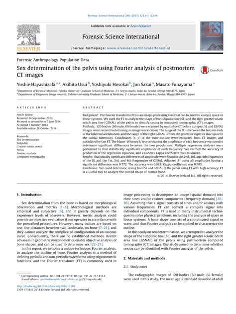 Pdf Sex Determination Of The Pelvis Using Fourier Analysis Of