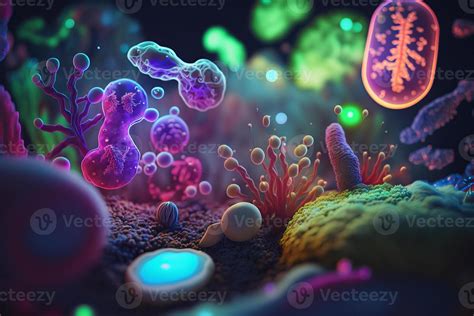 Bacteria Cells Under Microscope Background Bacteria Disease Epidemic