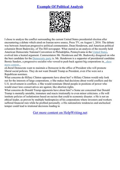 Example Analysis Essay Pdf Political Issues And Policy Politics