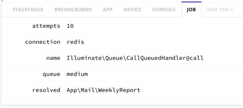 Include Entire Job Payload In The Jobs Tab · Issue 448 · Bugsnag