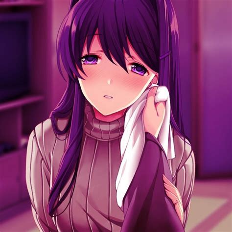 Yuri Icon Yuri Blushing Ddlc Yuri Doki Doki Literature Club Icon