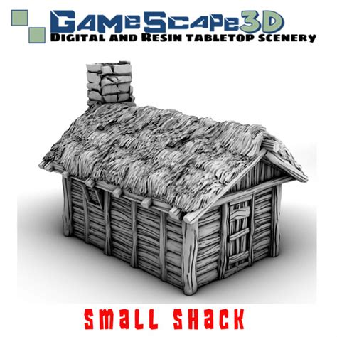 3d Printable Small Shack By Gamescape3d