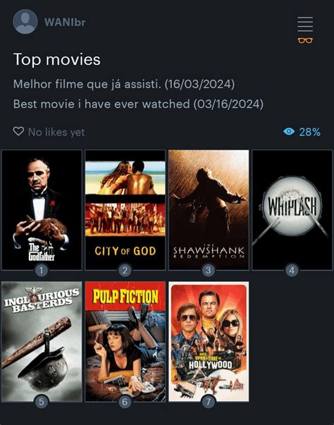 Compartilhe Seu Top 7 Top 5 Top 3 Um Top Filmes E As Pessoas