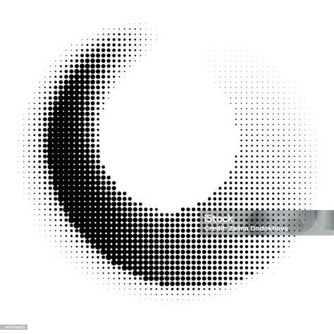 크기를 사용하여 퇴색하는 점의 원형 패턴으로 만들어진 소용돌이 모양 여러 궤도 벡터 형식 0명에 대한 스톡 벡터 아트 및 기타