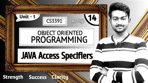 Java Access Specifiers In Tamil Object Oriented Programming In Tamil Unit 1 Java In Tamil