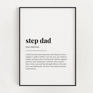 Stepdad Definition Meaning Printable Wall Art Stepdad Gift Digital Download Print Etsy
