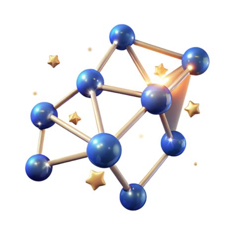 3d Render Abstract Molecular Structure With Golden Stars Background Image 55777554 Png