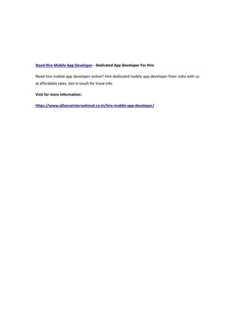 Ppt Need Hire Mobile App Developer Dedicated App Developer For Hire