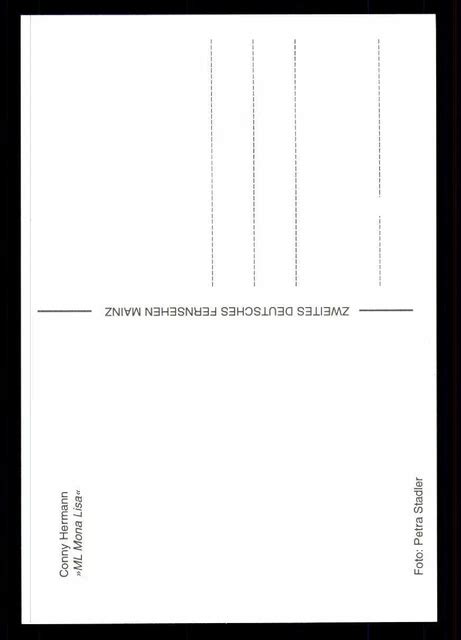 Conny Hermann Zdf Autogrammkarte Original Signiert Bc 26765 Eur 249