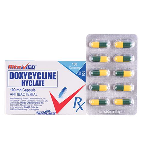 Ritemed Doxycycline Hyclate 100mg Capsule 1s Price In The Philippines