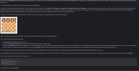 Solved Write A Class Named ChessVar For Playing An Abstract Chegg
