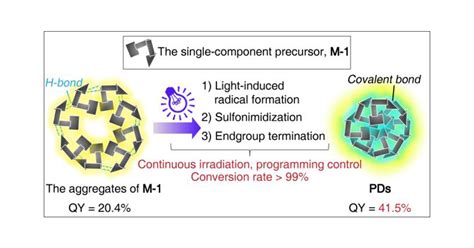 Highly Efficient Room Temperature Light Induced Synthesis Of Polymer Dots A Programming Control